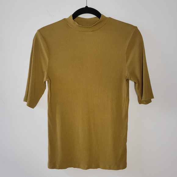 a new day | Tops | Highneck Dark Tan Top A New Day | Poshmark